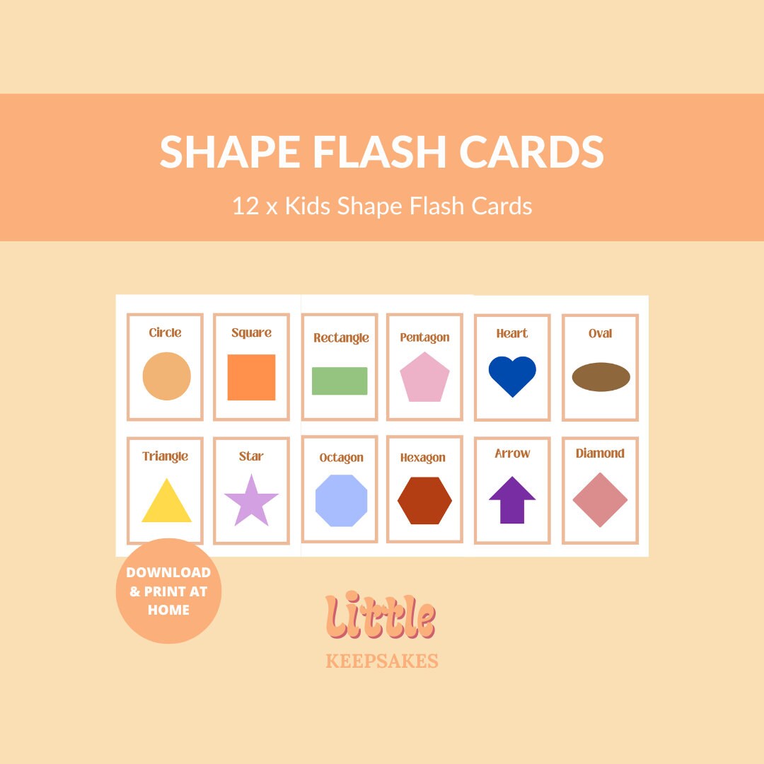 Printable Shape Flash Cards for Kids | Montessori Learning | Educator ...