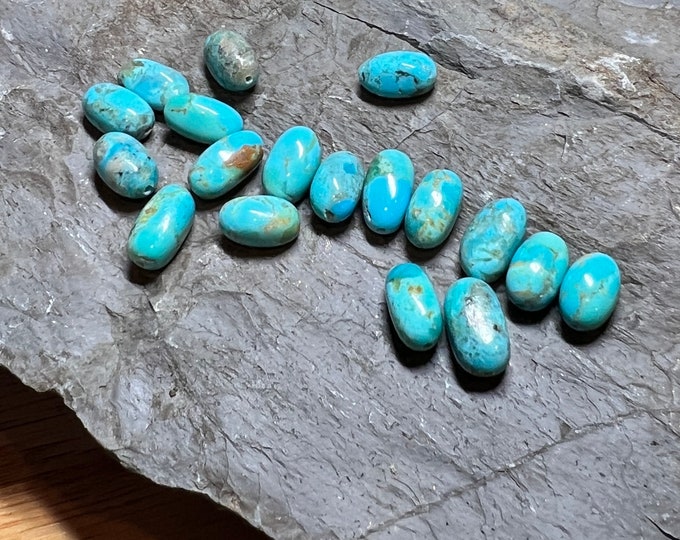 Kingman Turquoise Barrel Shape Bead - Etsy