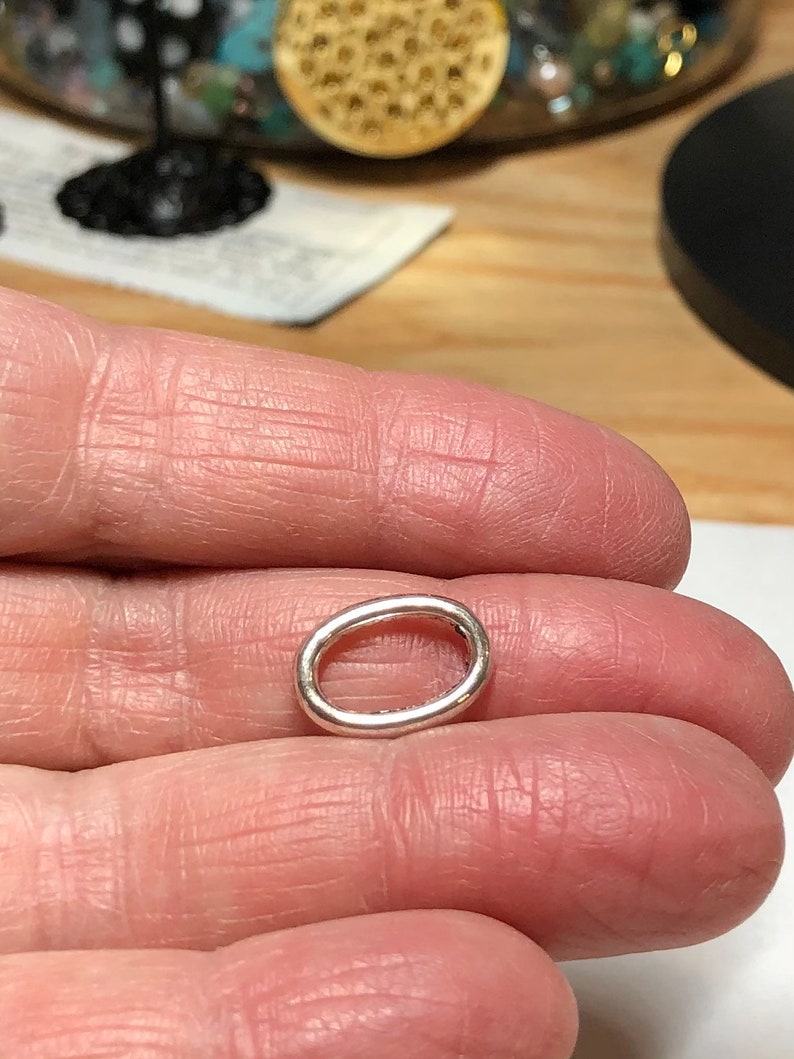 Silver Pewter Oval Loop 10 Loops - Etsy