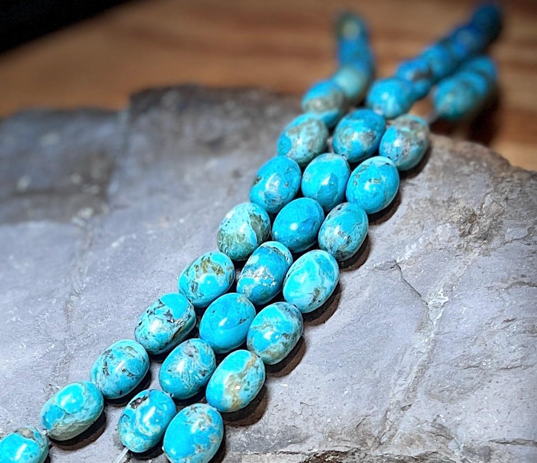 Kingman Turquoise Oblong Shape Bead 10 to 12mm Varied Sizes (1 Bead) - Etsy