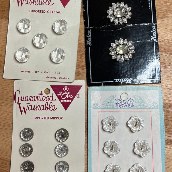 Crystal Glass Buttons - Etsy