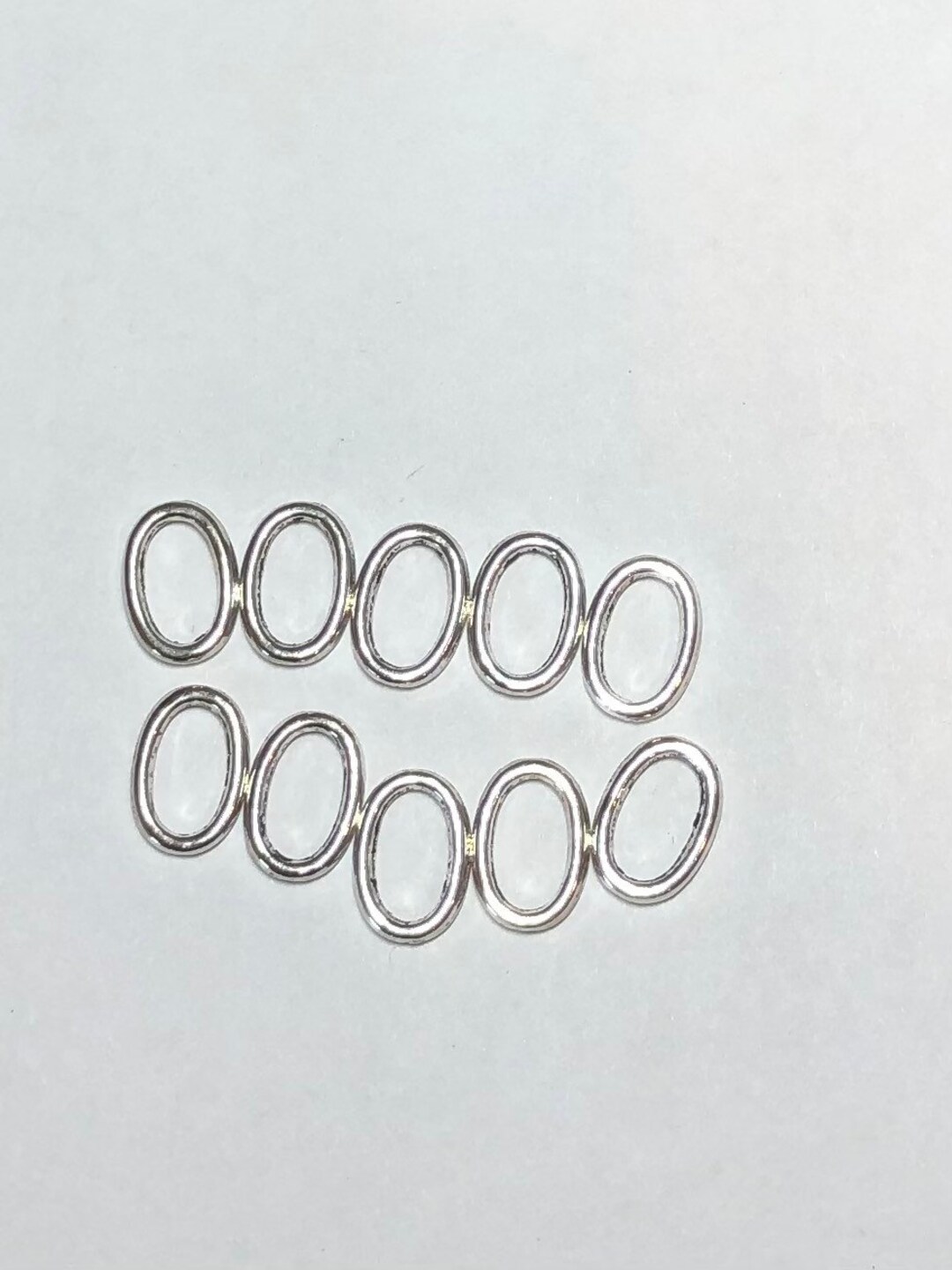 Silver Pewter Oval Loop (10 Loops) - Etsy