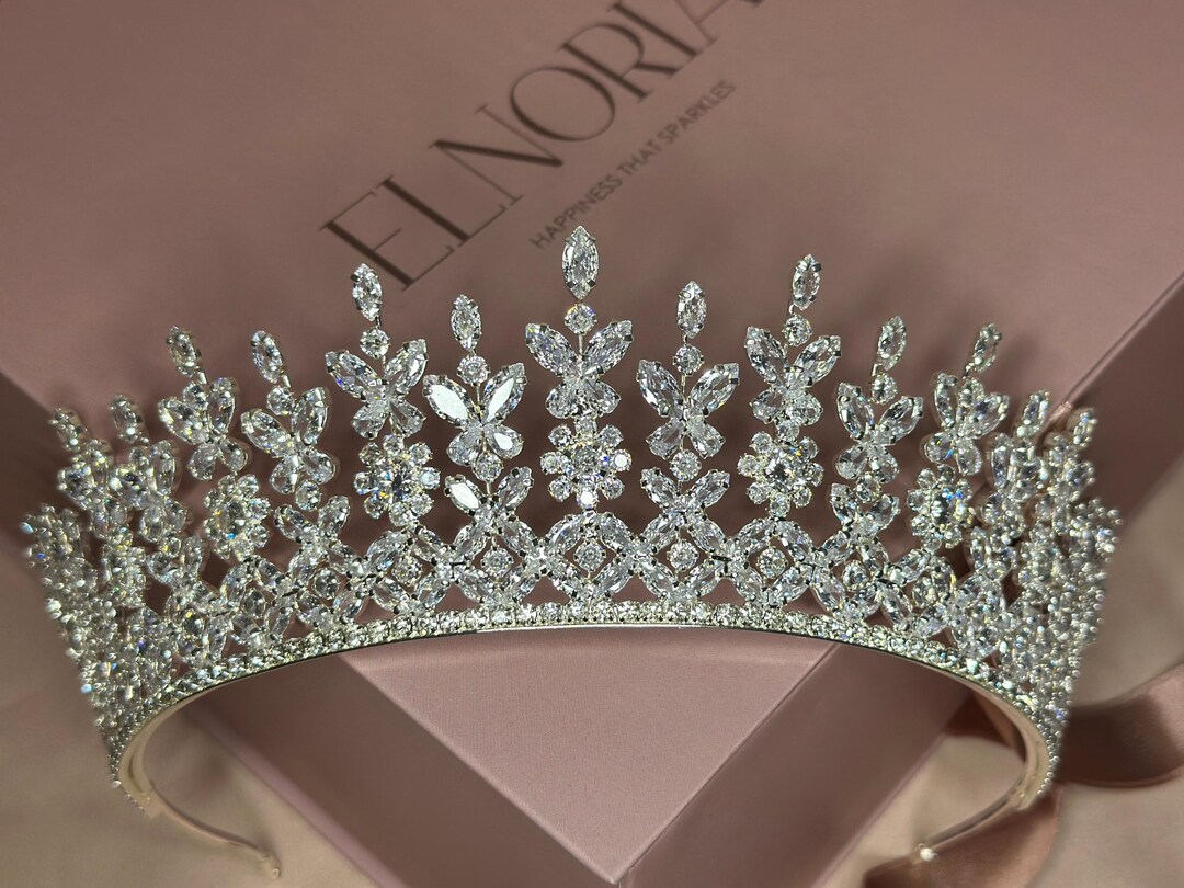 Princess Bride to Be Tiara Crystal Crown Silver Headpiece for Wedding ...
