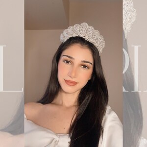 Royal Crown Hair Piece for Wedding Day | Crystal Tiara Headpiece for ...