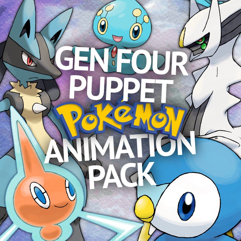 Pokémon Animated Official Artwork Gen Four Pack Perfect for - Etsy