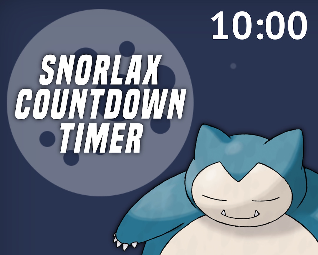 Ten Minute Snorlax Countdown Timer PERFECT for Youtube, Twitch ...