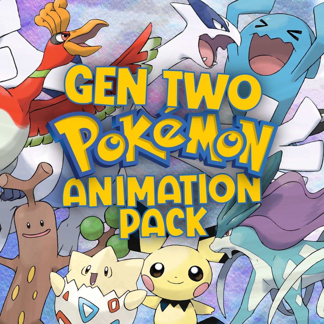 Pokémon Animated Official Artwork Gen Two Pack! Perfect for Youtubers ...