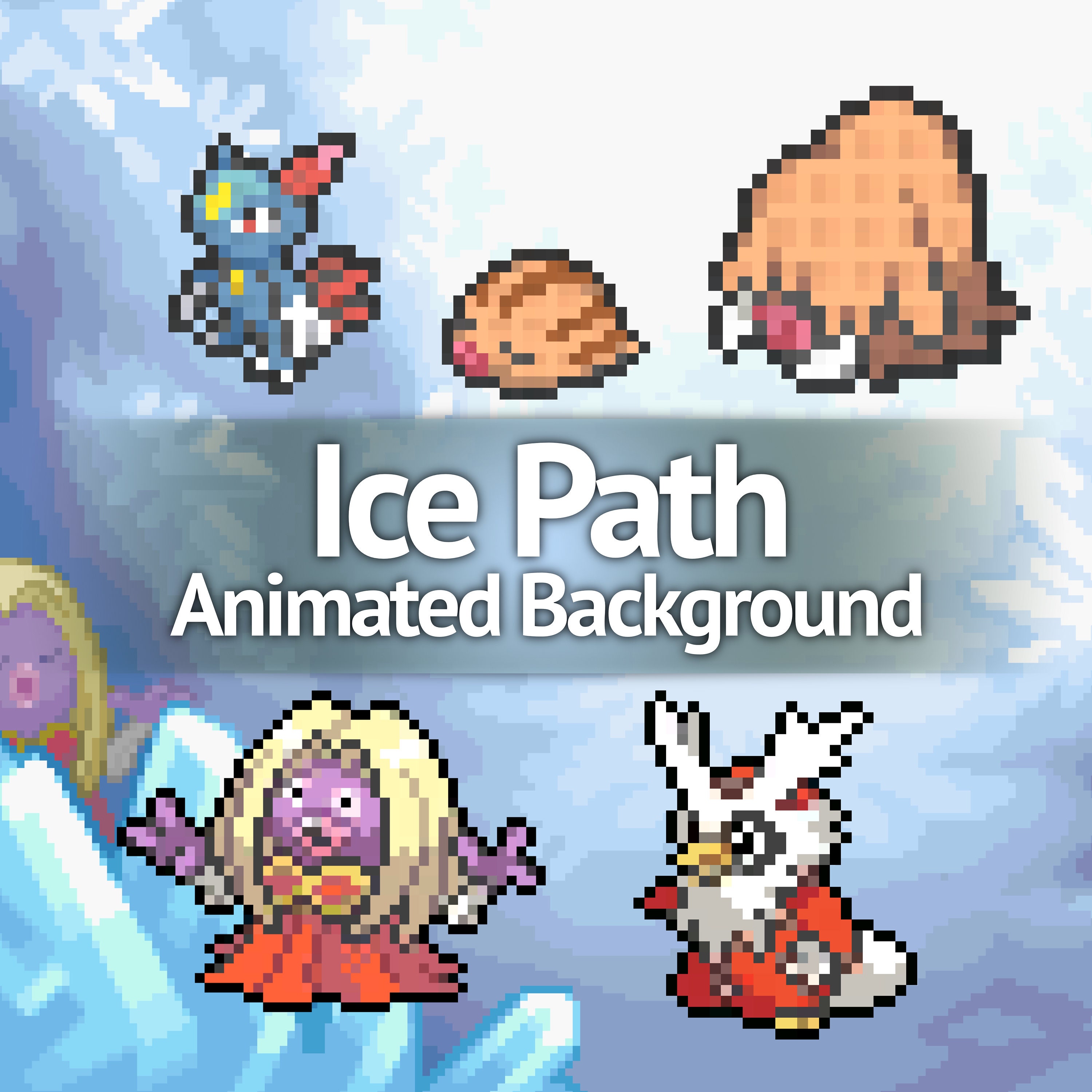 Ice Path Pixel Art Animated Background And/or Overlay for Youtube ...
