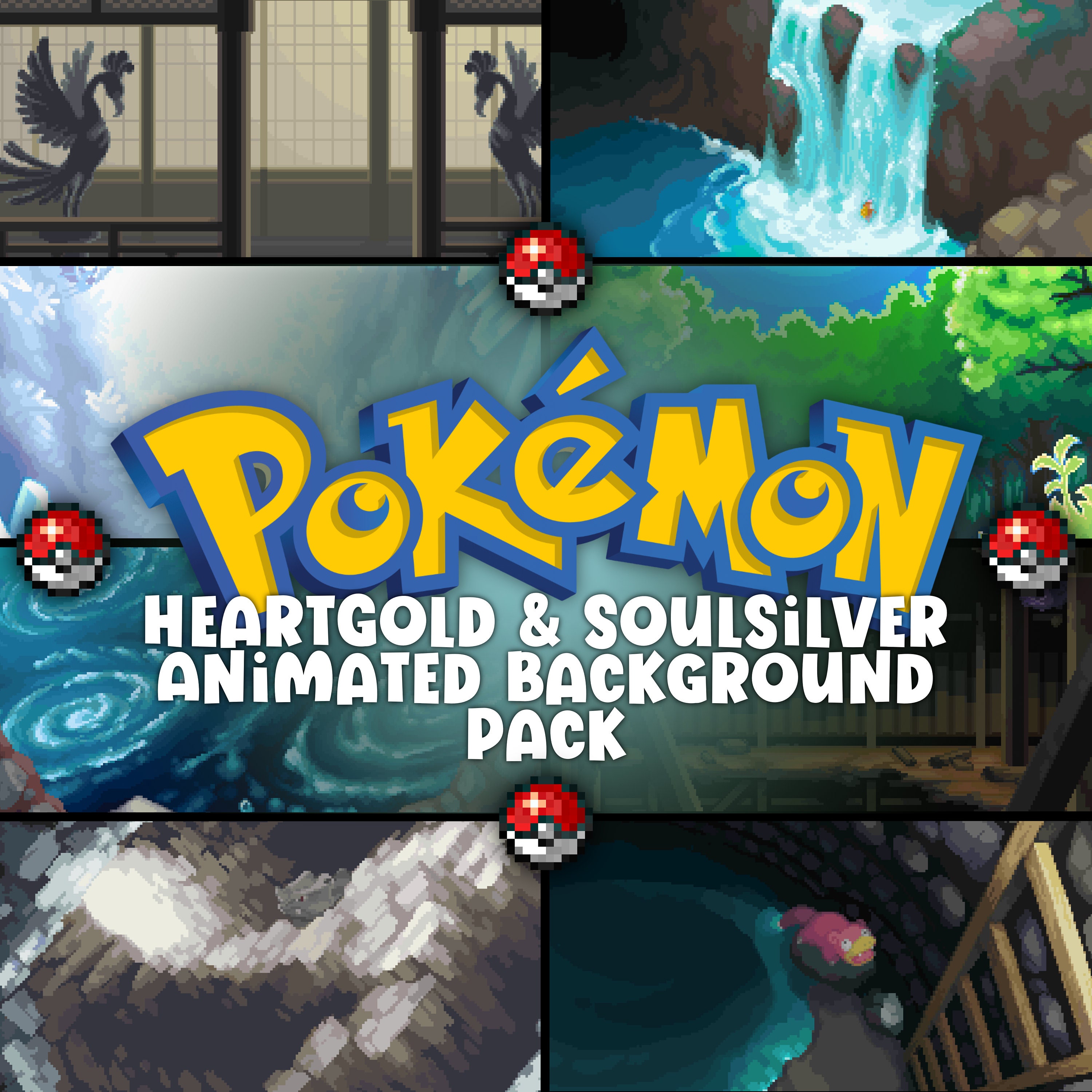 22 Pokémon Heartgold/soulsilver Pixel Art Animated Backgrounds And/or ...