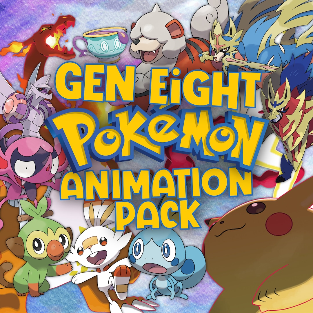 Pokémon Animated Official Artwork Gen Eight Pack! Perfect for Youtubers ...