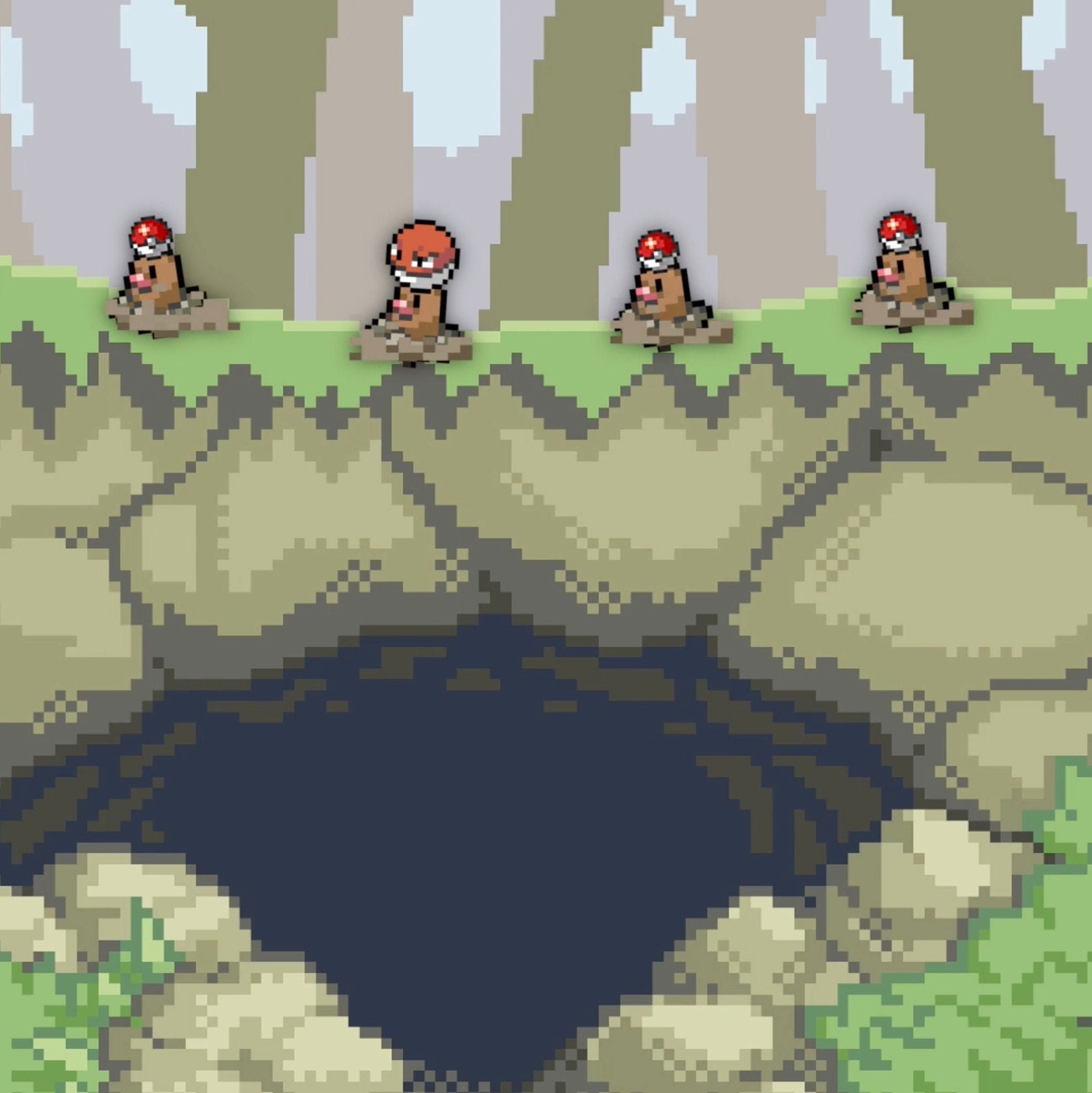 Diglett's Cave frlg Pixel Art Animated Background And/or Overlay for ...