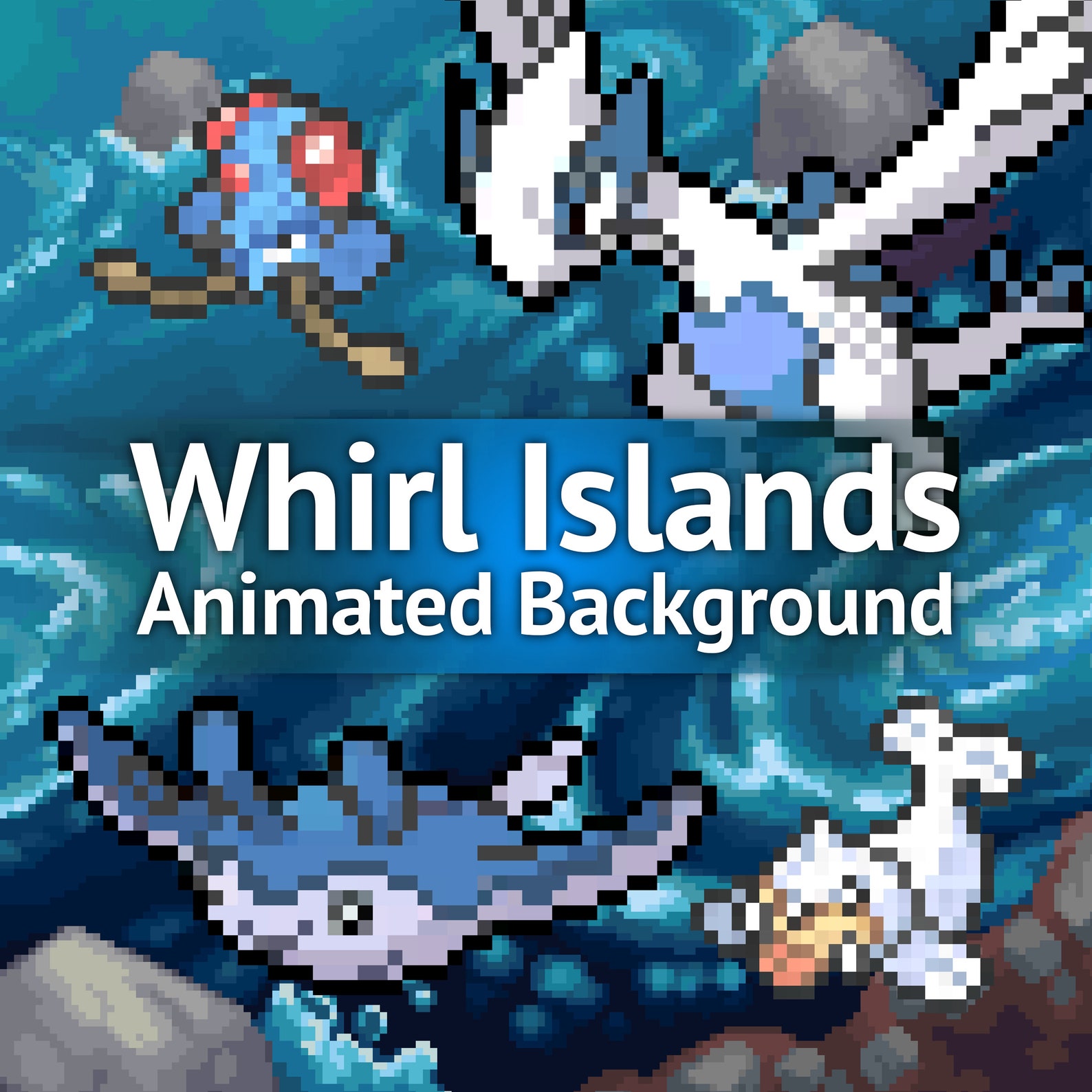Whirl Islands Pixel Art Animated Background And/or Overlay for Youtube ...