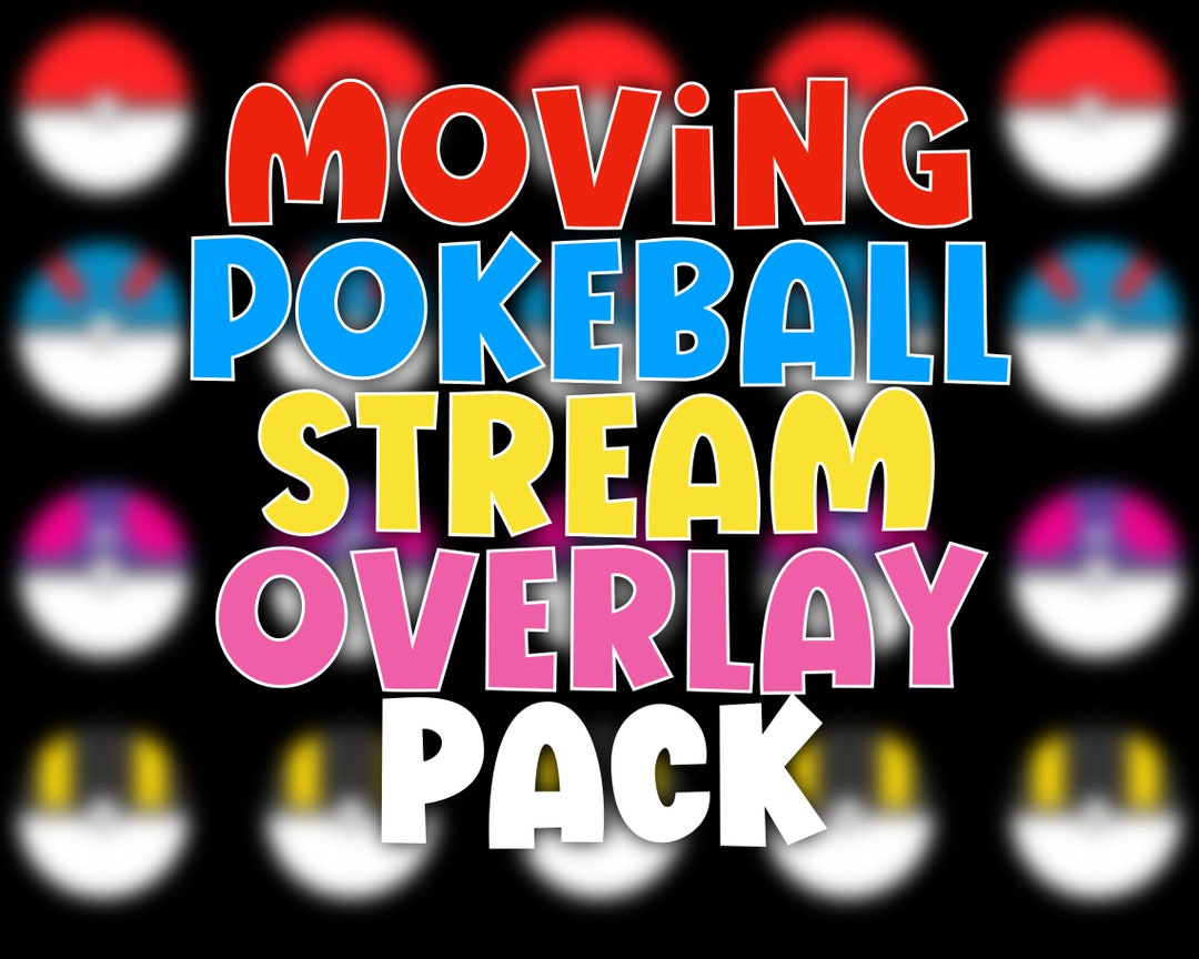 Moving Pokeball Pack Overlays for Youtube, Twitch, Streaming, Vtuber ...