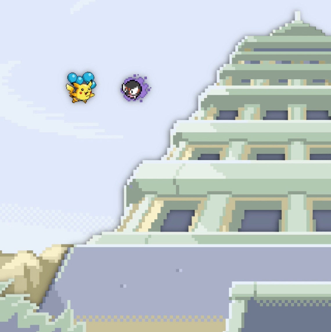 Pokémon Tower Pixel Art Animated Background And/or Overlay for Youtube ...
