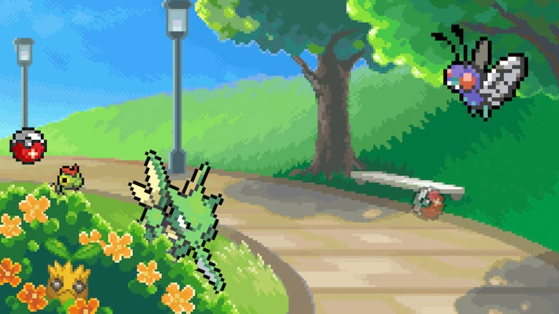 22 Pokémon Heartgold/soulsilver Pixel Art Animated Backgrounds And/or ...