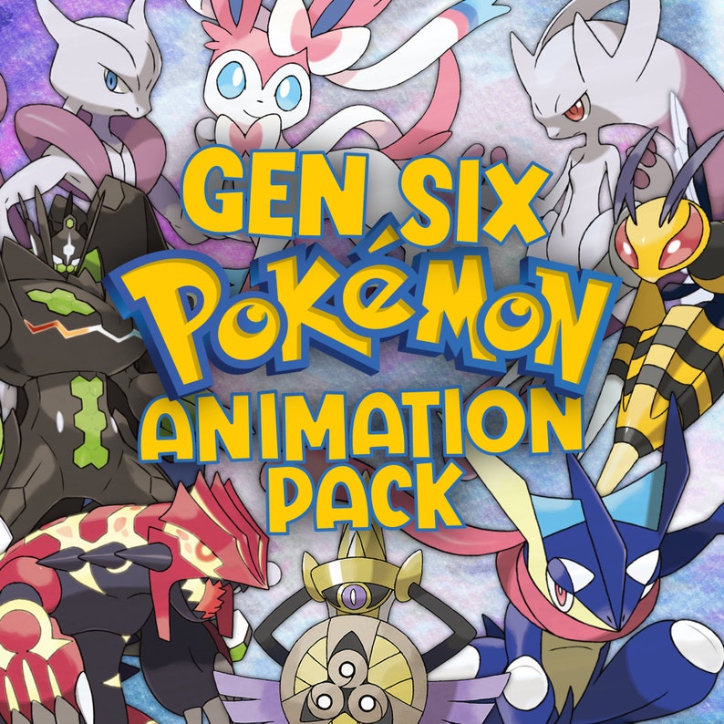 Pokémon Animated Official Artwork Gen Six Pack! Perfect for Youtubers ...