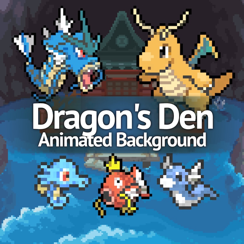 Dragon's Den Pixel Art Animated Background And/or Overlay for Youtube ...