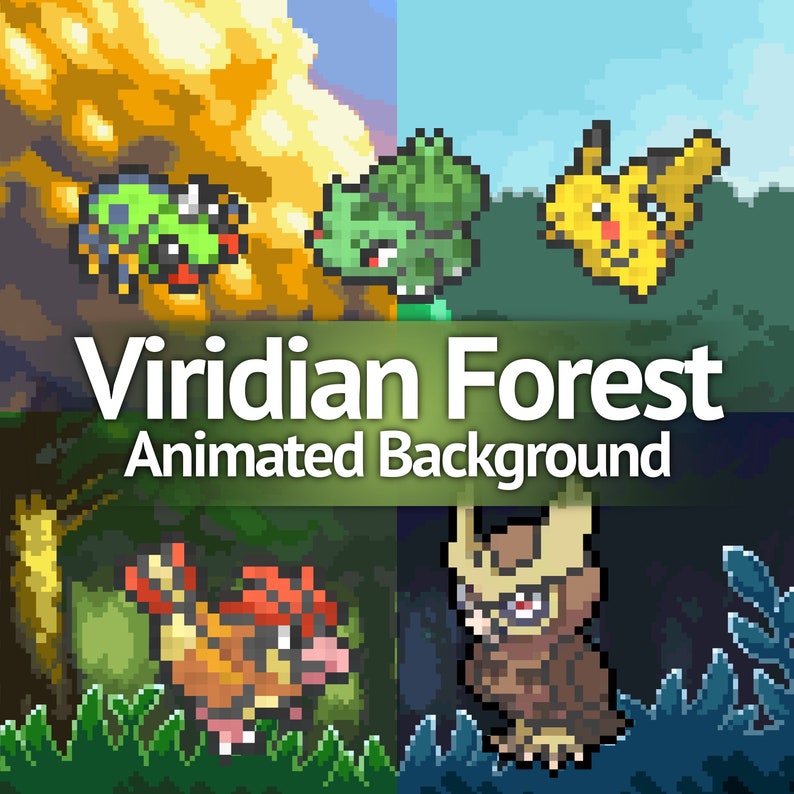 Viridian Forest (hgss) Pixel Art Animated Background And/or Overlay for ...