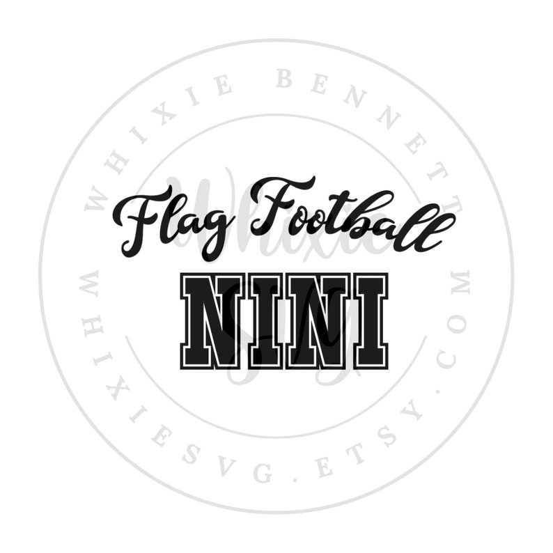 Flag Football Nini SVG PNG: Digital Download - Etsy