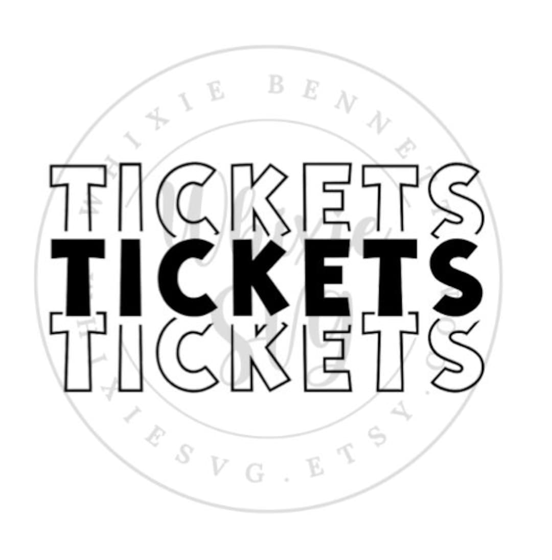 Tickets SVG Design - Tickets PNG Design - Tickets VECTOR - Tickets ...
