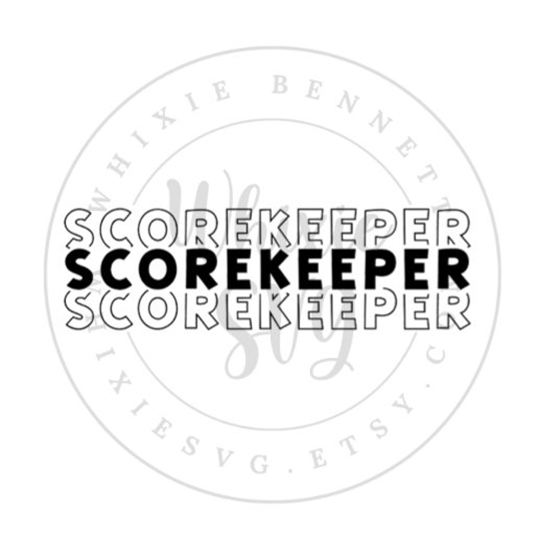 Scorekeeper SVG Design - Scorekeeper PNG Design - Scorekeeper Cut File ...