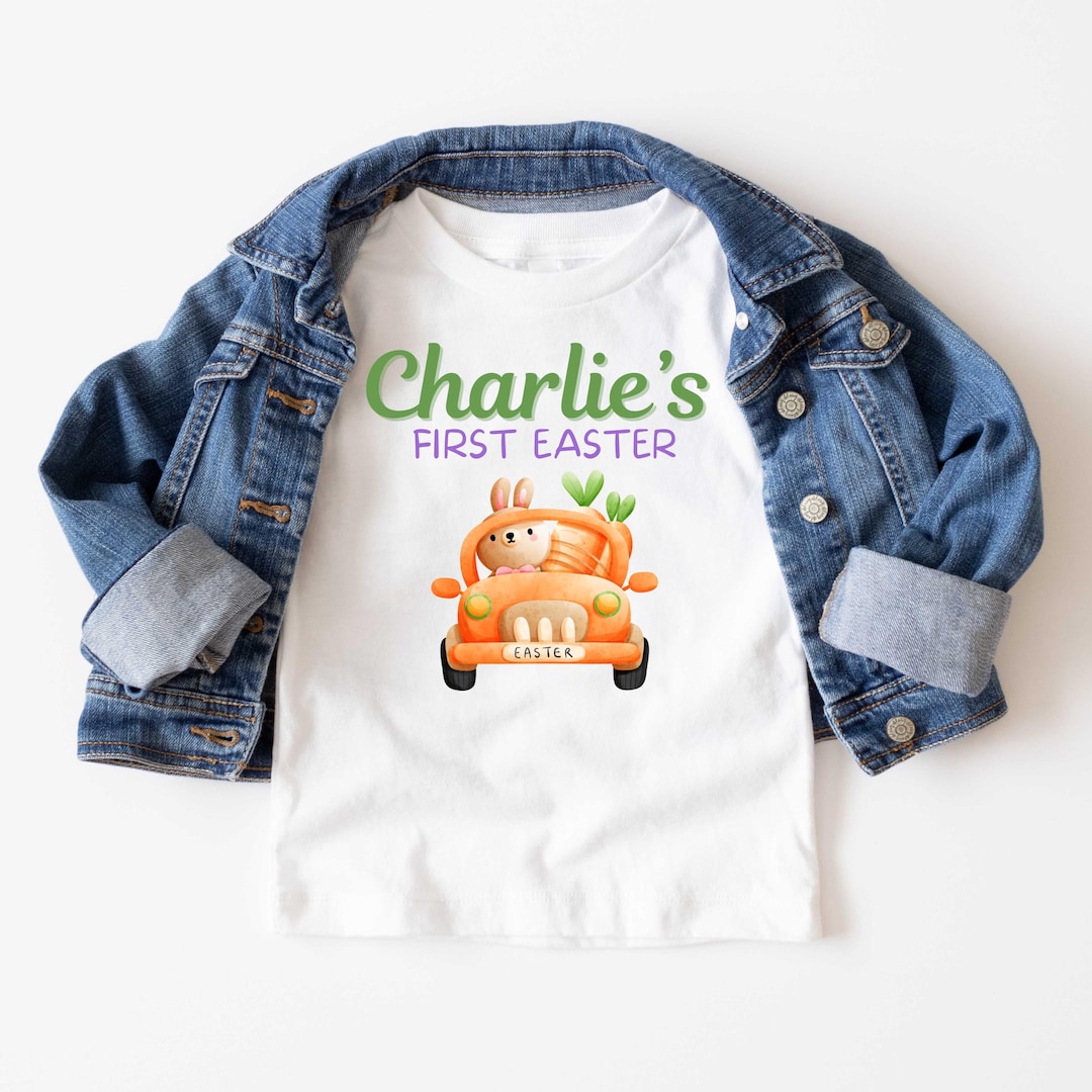Personalized Easter Boy Kids Shirt, First Easter Baby Boy Clothes and ...