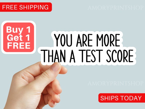 You Are More Than a Test Score Sticker Laptop Decal Water - Etsy