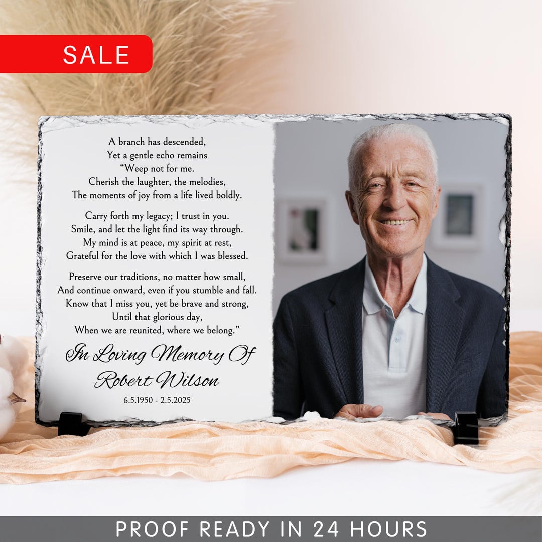 Goodbyes Are Not Forever Memorial Gift - Personalized Photo Plaque, in Loving Memory Keepsake ...