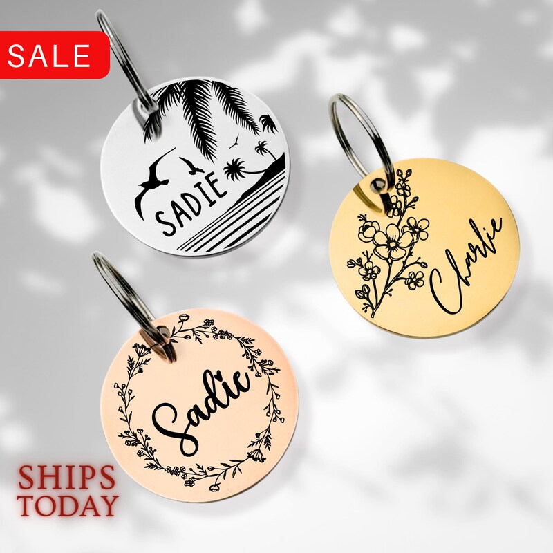 Dog Name Tags - Etsy