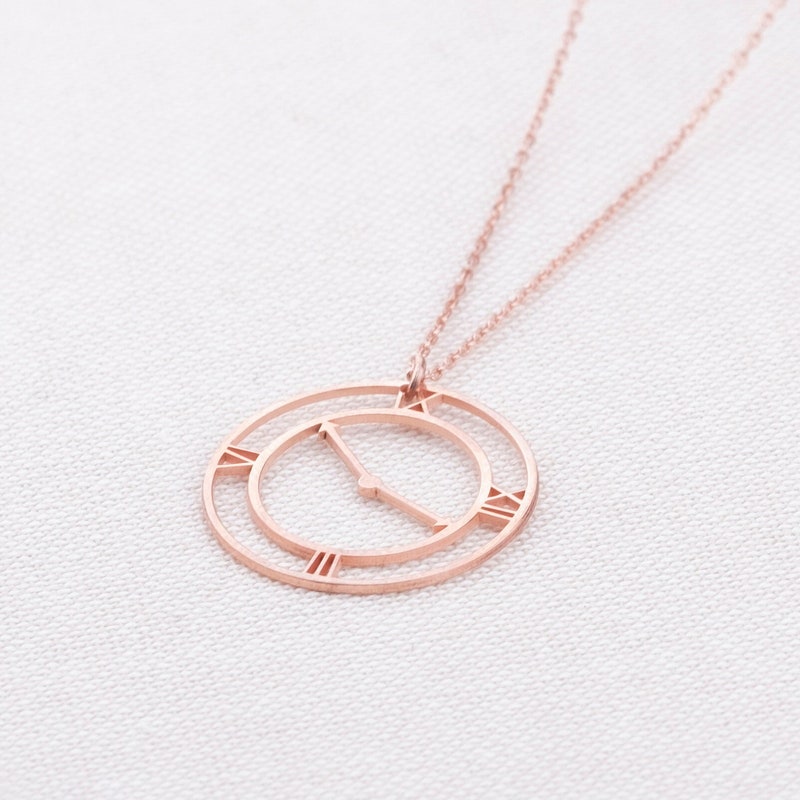 Clock Necklace - Etsy