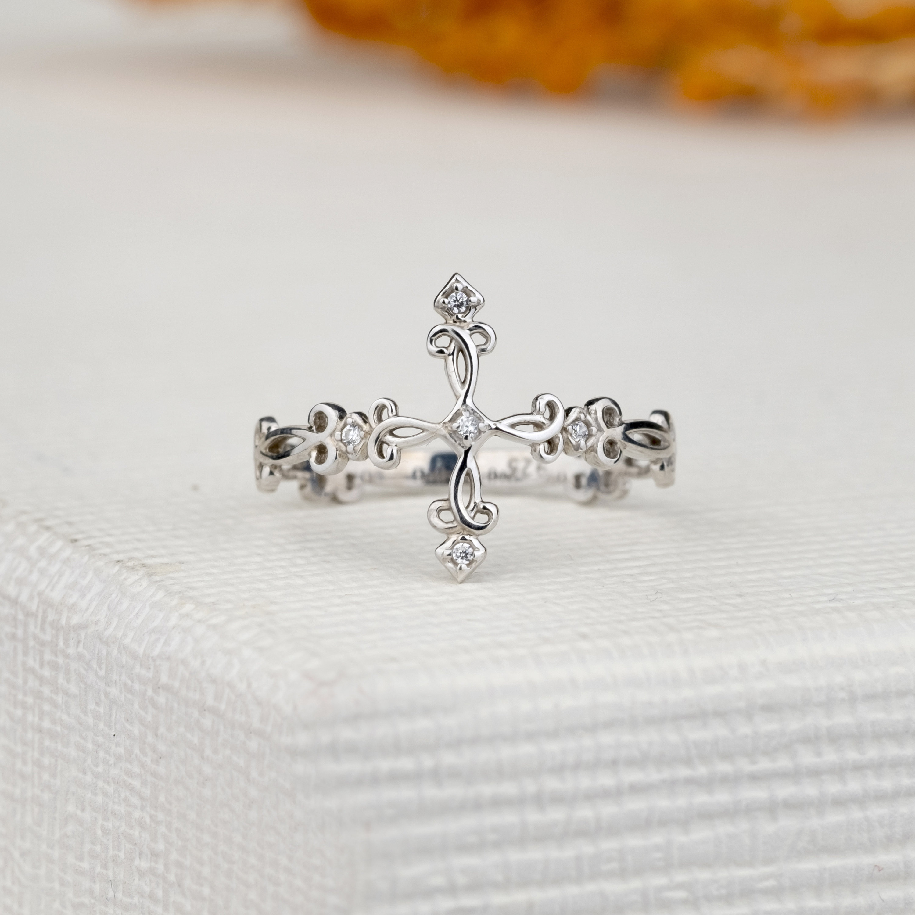 Unique Cross Ring, Dainty Cross Ring, Sterling Silver Ring, Religious ...