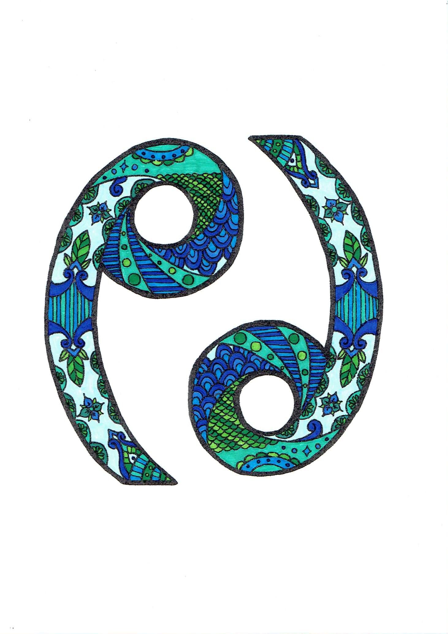 Zodiac Mandala: Cancer (multiple Colors Available) - Etsy UK