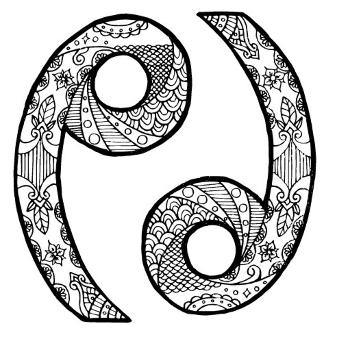 Zodiac Mandala: Cancer (multiple Colors Available) - Etsy