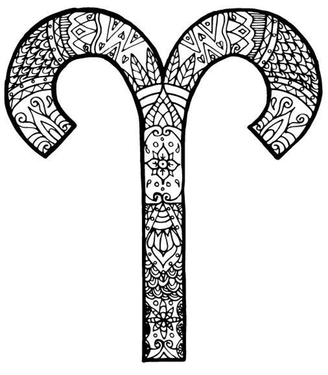 Zodiac Mandala: Aries multiple Colors Available - Etsy