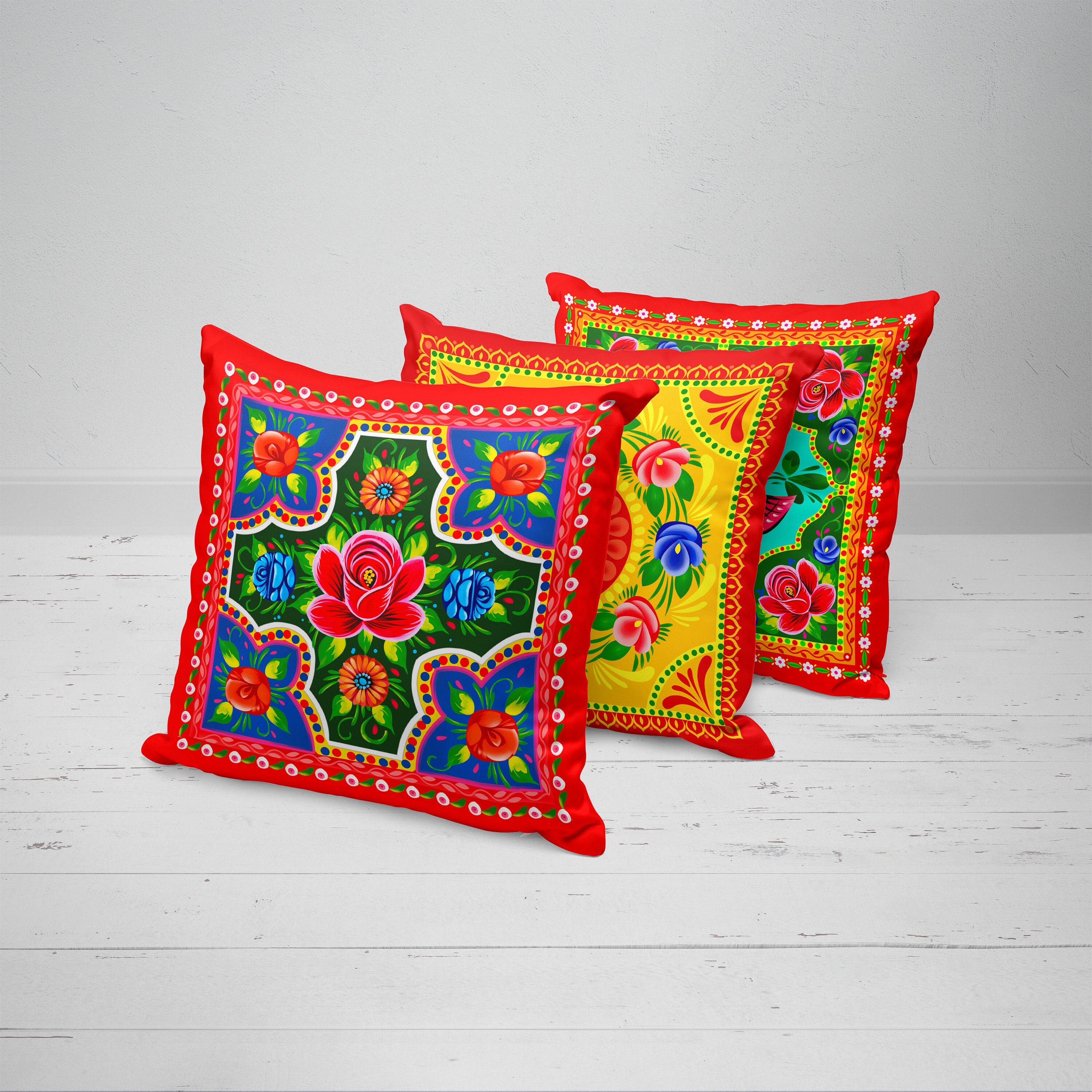 Truck Art Design, Pakistani, Indian Style Colorful Pillow, Peacock ...