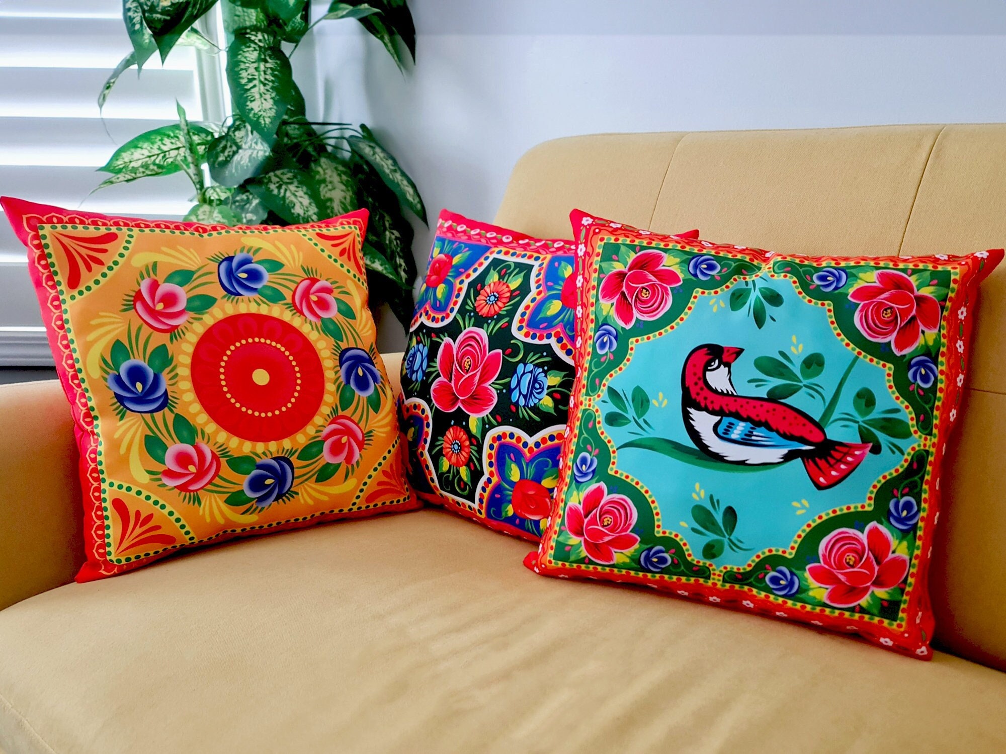 Truck Art Design, Pakistani, Indian Style Colorful Pillow, Peacock ...