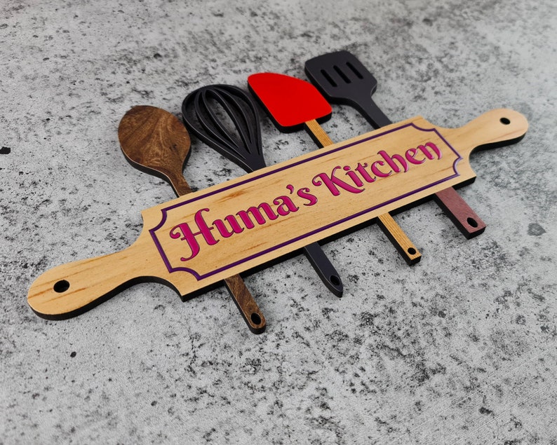 Personalized Kitchen Wall Sign Custom Kitchen Decor Handmade Wooden ...