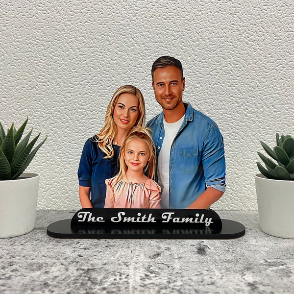 Custom Family Photo Statuette - Etsy