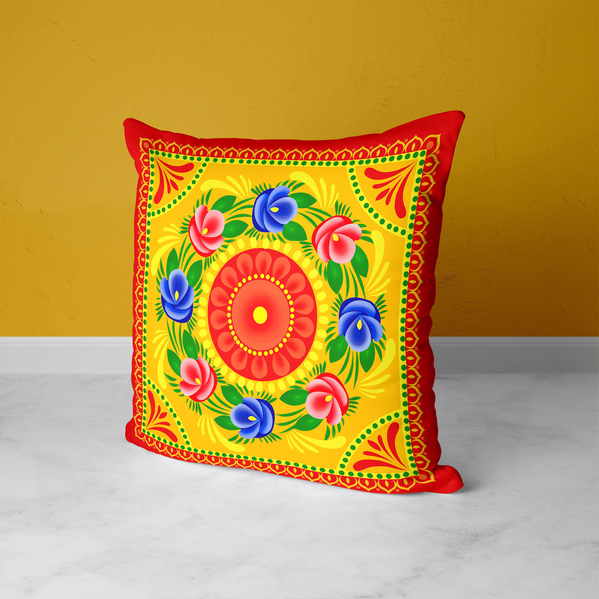 Truck Art Design, Pakistani, Indian Style Colorful Pillow, Peacock ...