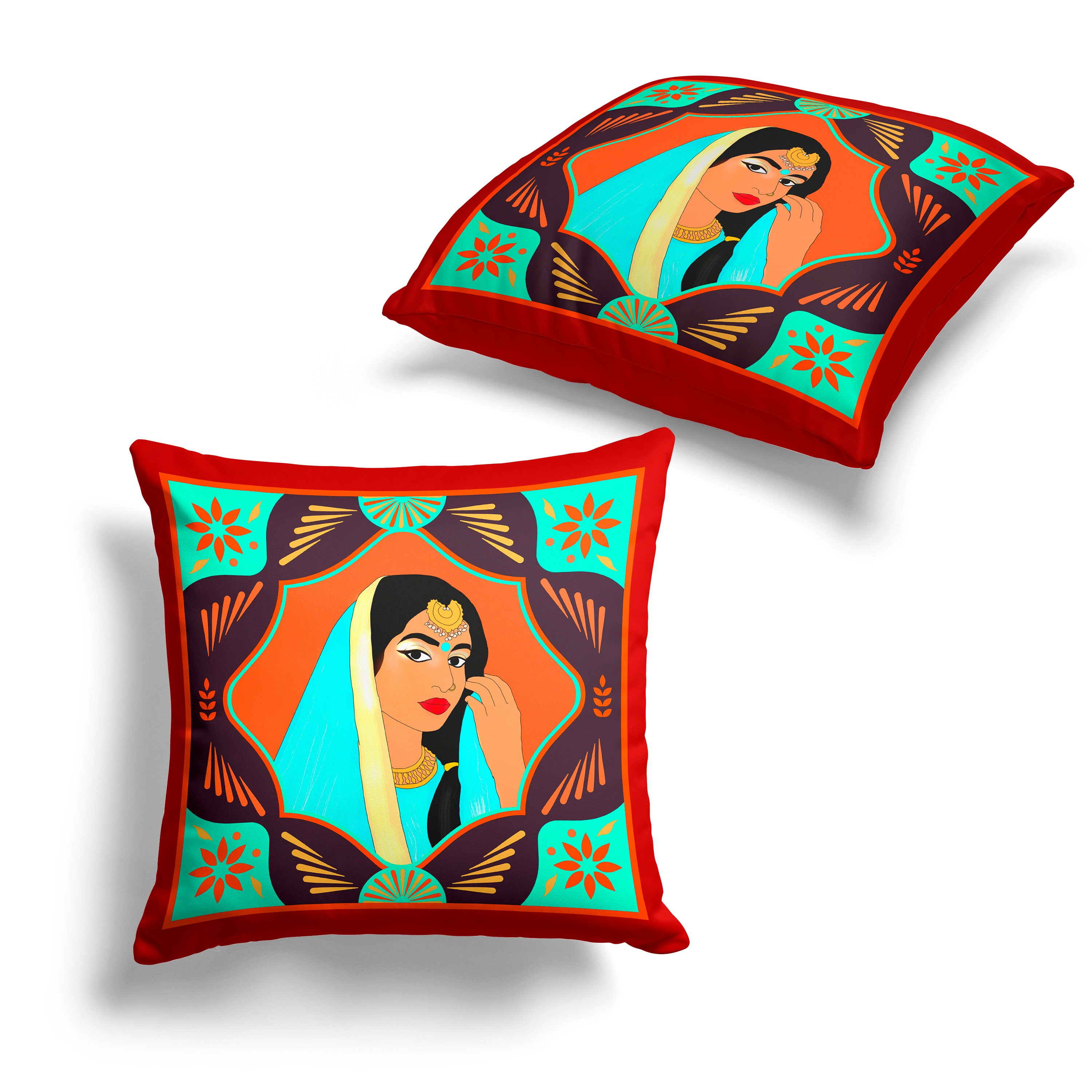 Truck Art Design, Pakistani, Indian Style Colorful Pillow, Peacock ...