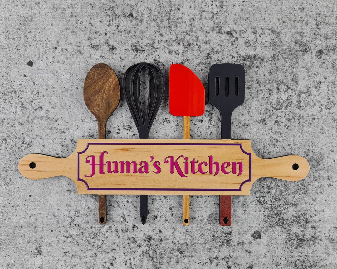 Personalized Kitchen Wall Sign Custom Kitchen Decor Handmade Wooden ...