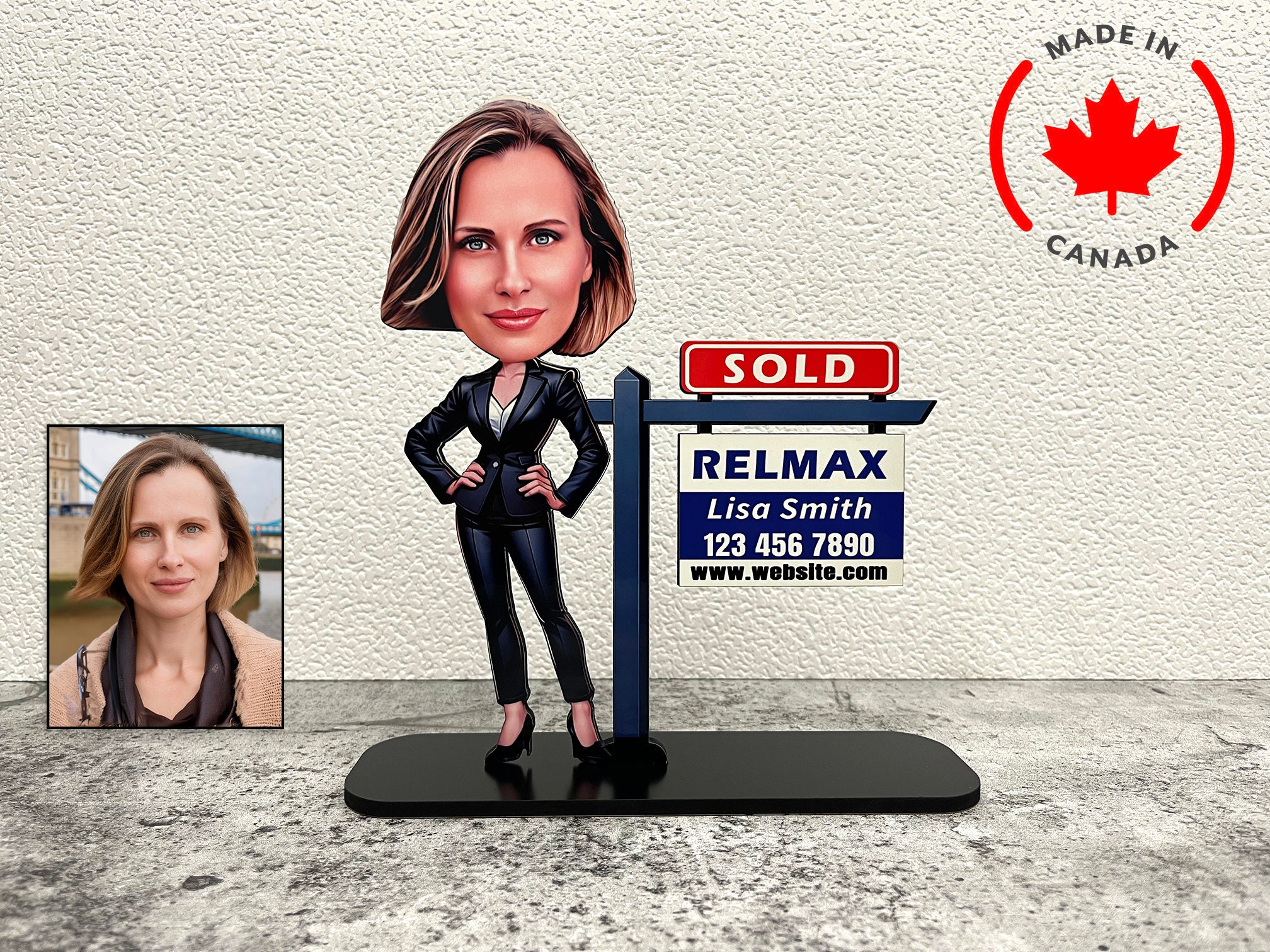 Custom Wooden Caricature Figurine Personalized , Branding, Desk Décor ...