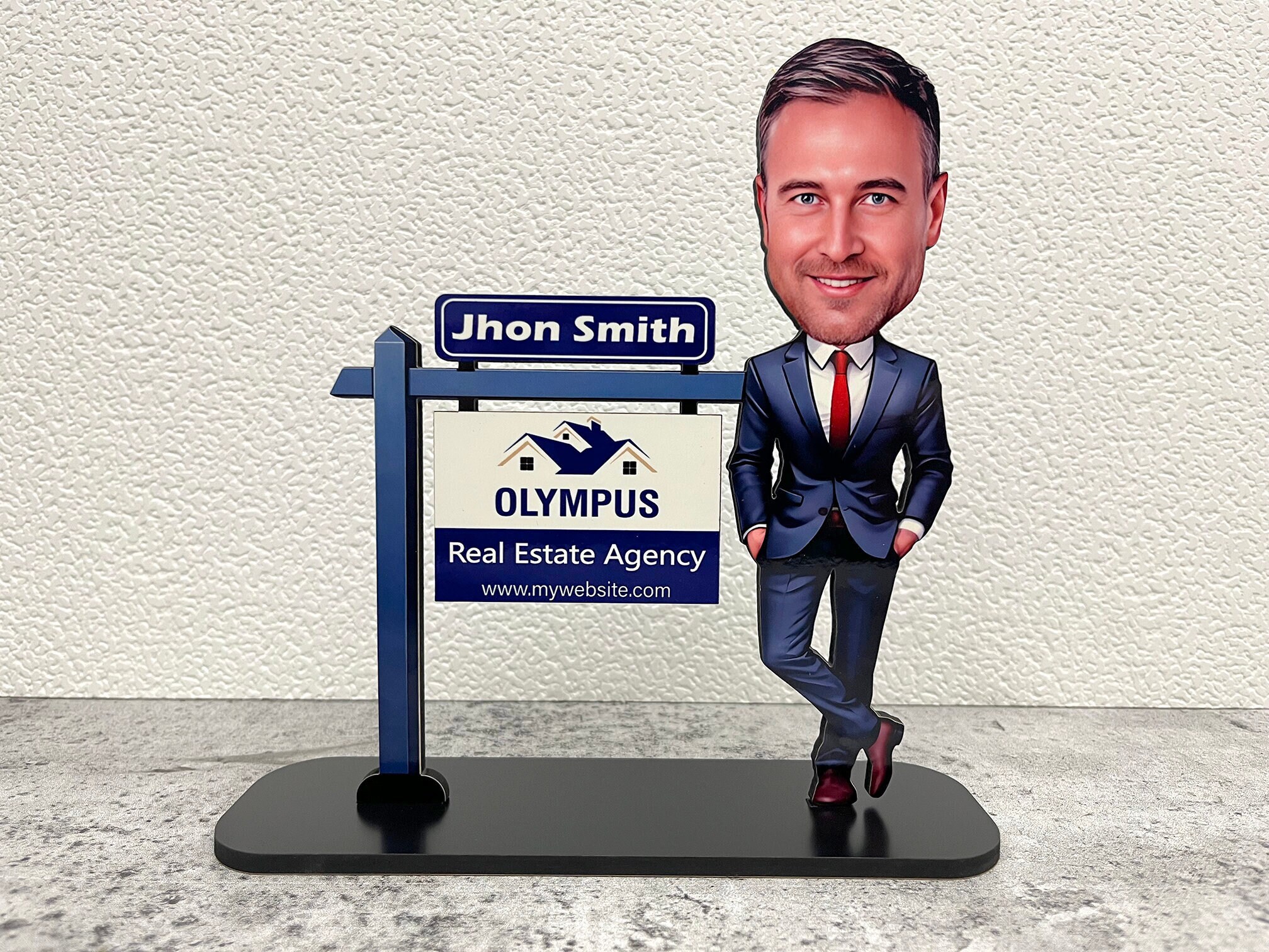 Custom Wooden Caricature Figurine Personalized , Branding, Desk Décor ...
