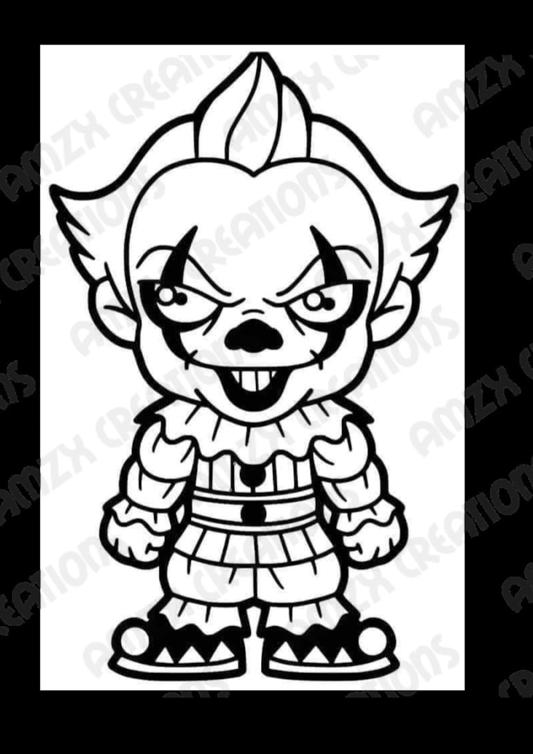 IT Clown Digital Png, Jpg, Svg - Scary Halloween - Etsy