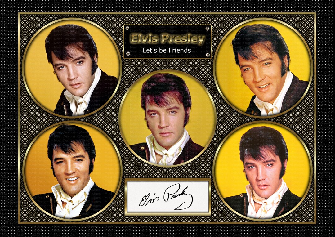 ELVIS PRESLEY Let Be Friends Exclusively by Mash Designs A4 Photo - Etsy