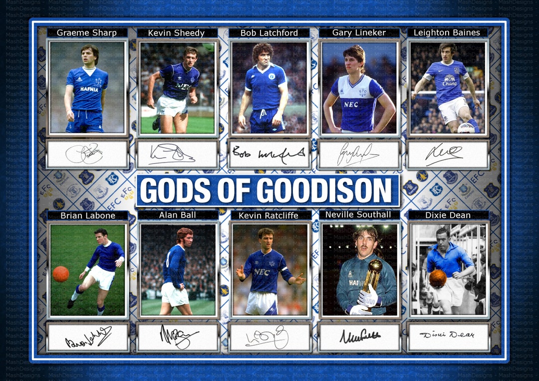 EFC Everton Gods of Goodison A4 Signed Photo Print Memorabilia - Etsy UK