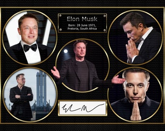 Elon Musk Signed - Etsy
