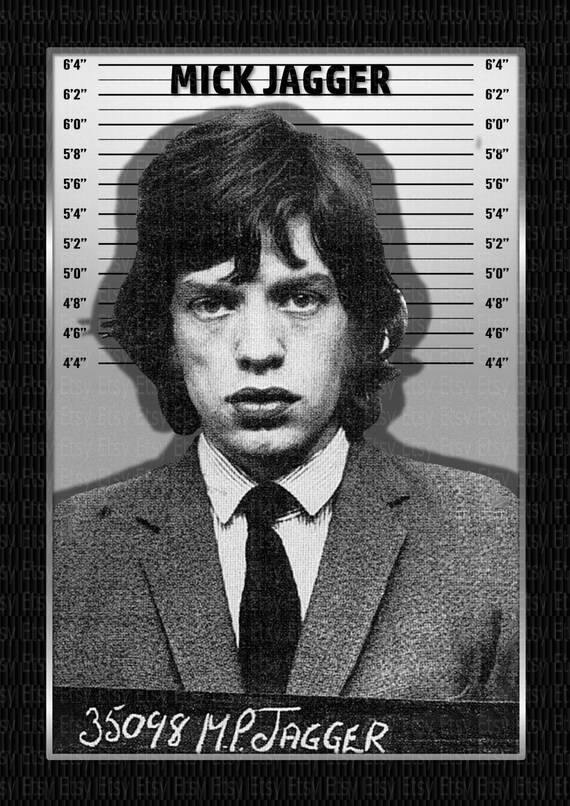 Mick Jagger Celebrity Mugshots Photo Memorabilia | Etsy