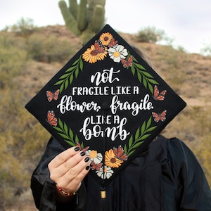 Embroidered Monarch Butterfly Grad Cap Topper | Graduation Cap Topper ...
