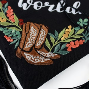 Embroidered Cowgirl Grad Cap Topper | Graduation Cap Topper | Grad Gift ...